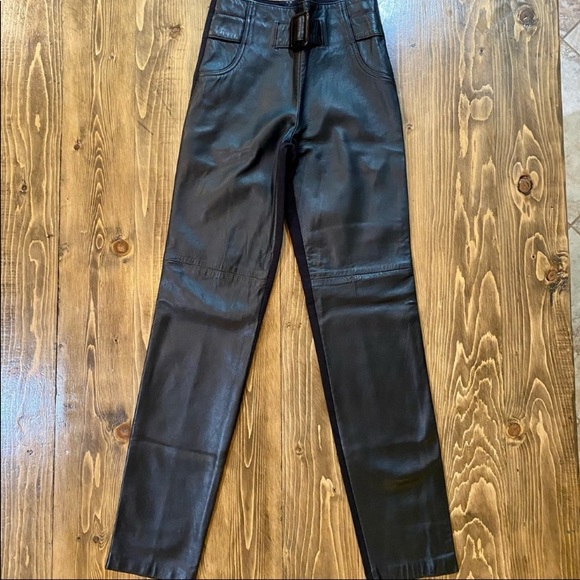 Cache | Pants & Jumpsuits | Vintage Cache Genuine Leather Pants | Poshmark